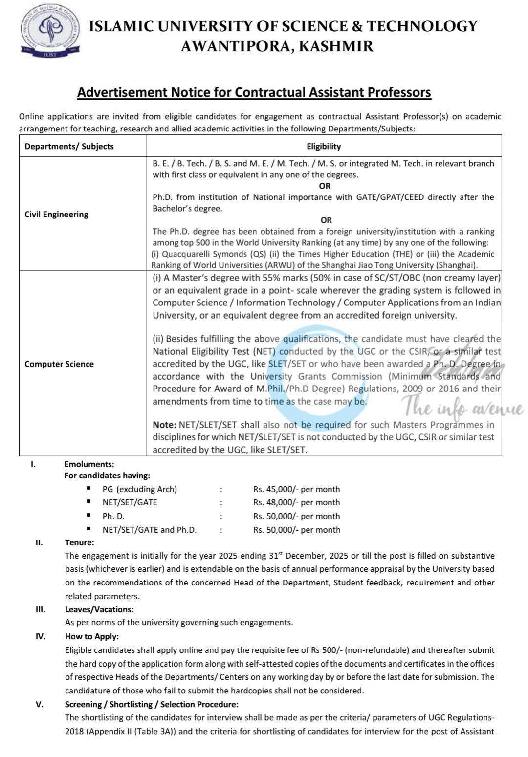 Islamic University Of Science And Technology IUST Awantipora Civil Engineering/ Computer Science ...
